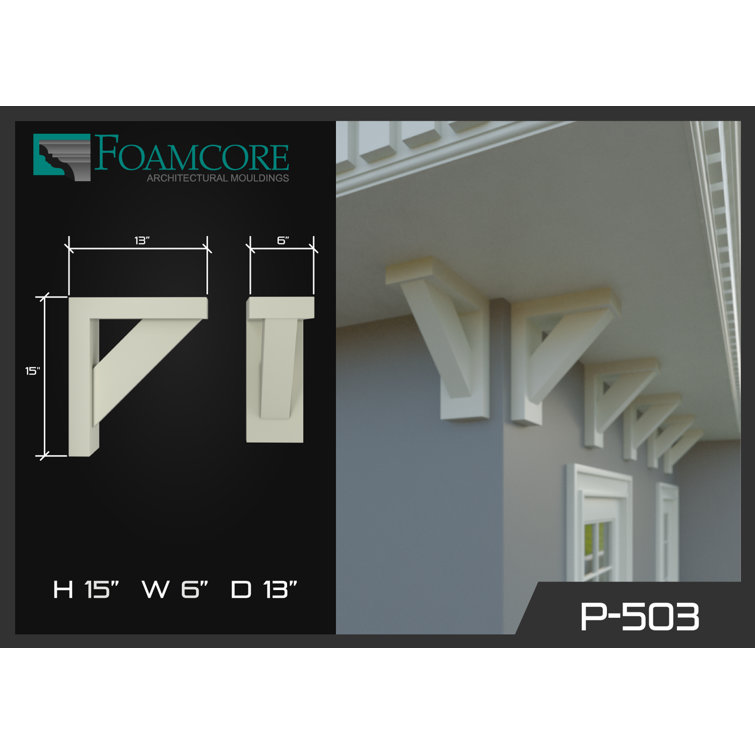 Chemcrest-Foamcore 15'' H x 6'' W D Urethane Bracket/Corbel - Wayfair Canada